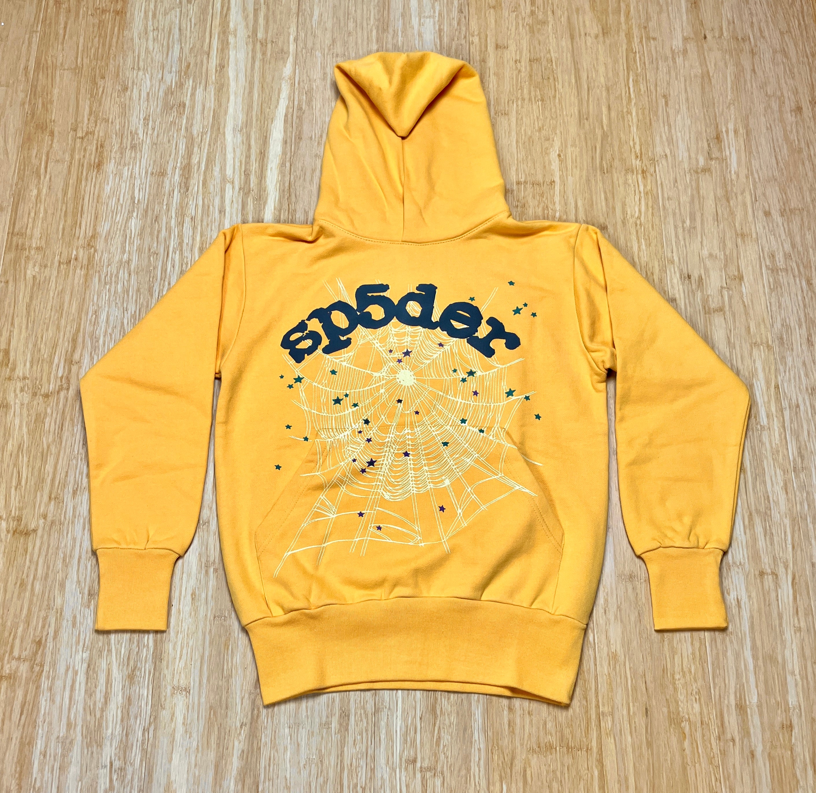 Sp5der Classic Hoodie Yellow – Dream Grails LLC